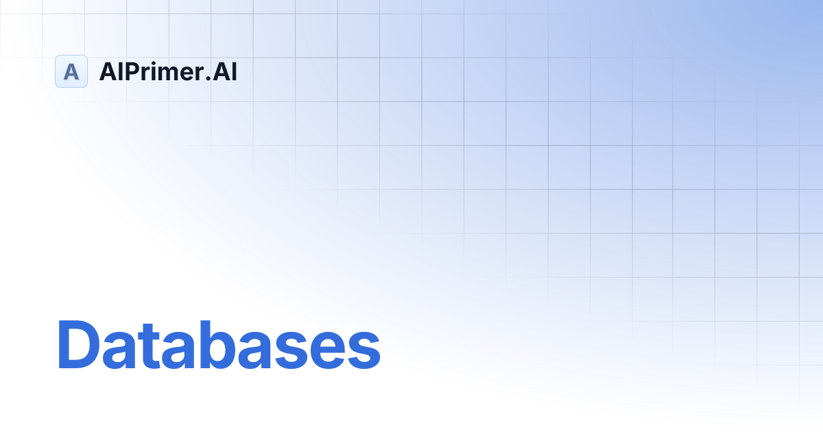 Databases | AIPrimer.AI